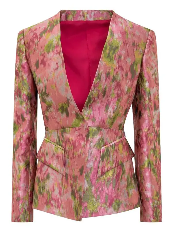 DEL CORE Peplum Blazer - Pink