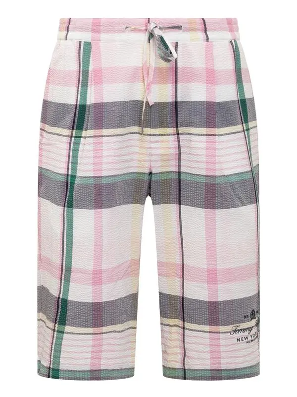 Tommy Hilfiger Plaid Bermuda Shorts - Pink