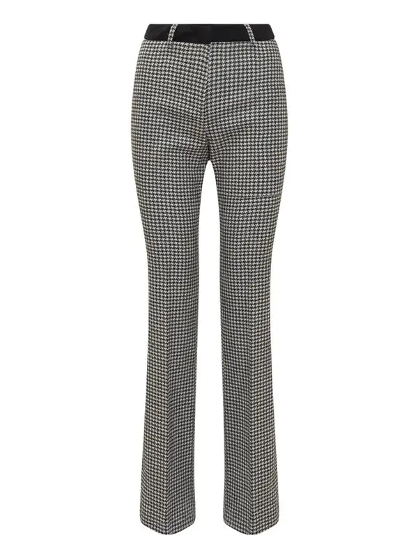 L' AUTRE CHOSE High-waisted Trousers With Slits - Grey