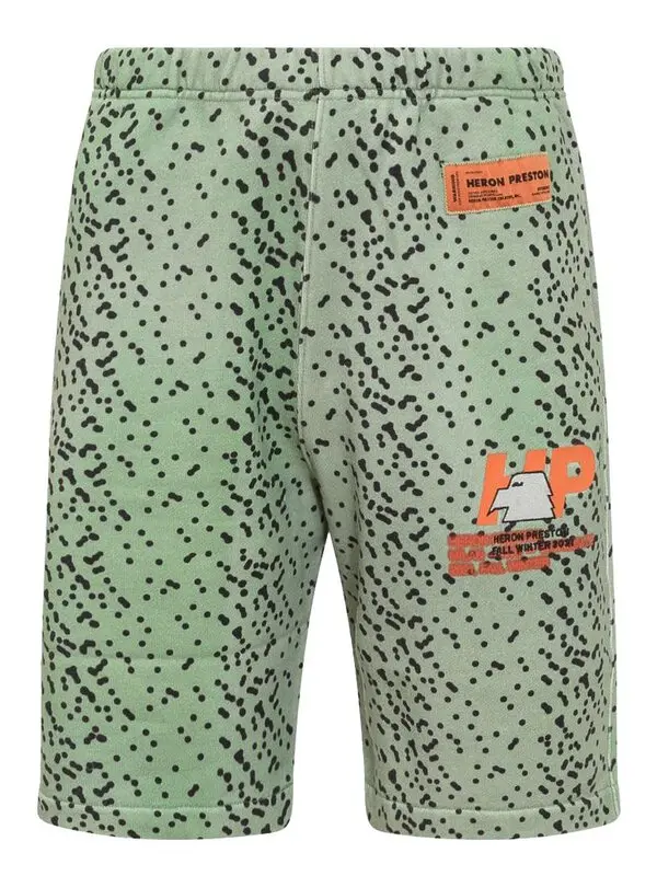 Heron Preston Polka Dot Sweat Shorts - Green