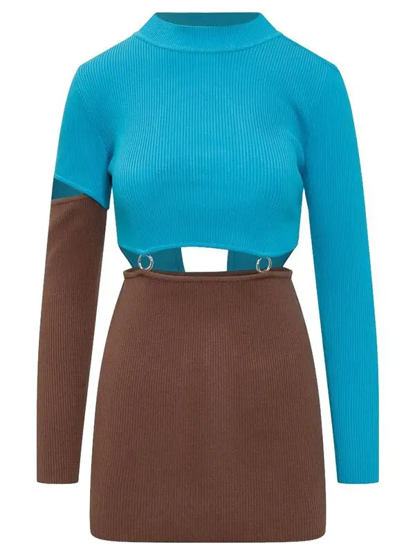 Andersson Bell Cut-out Long-sleeve Dress - Brown
