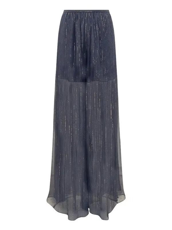 Rochas Fluid Wide Leg Pants - Blue