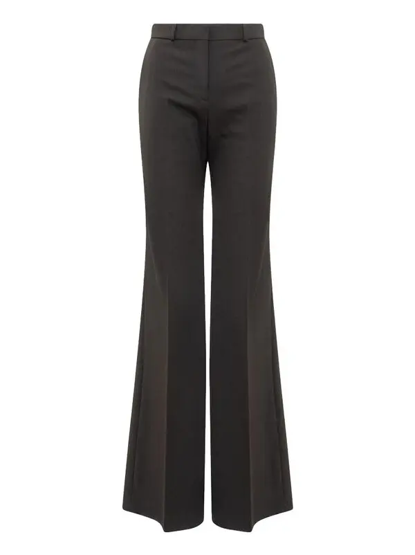 DEL CORE Sculpted Flared Trousers - Black