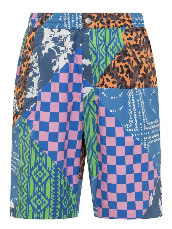 MARCELO BURLON C.OF MILAN HOME Mix & Match Shorts - Multicolor