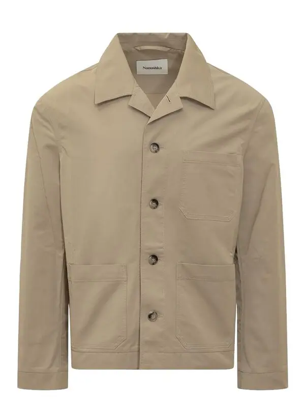 Nanushka Collared Jacket - Brown