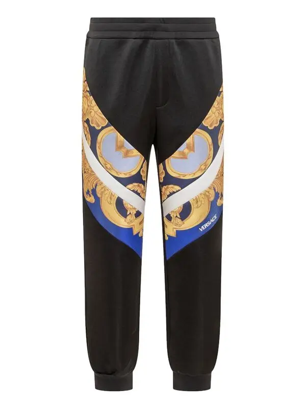 Versace Baroque Motif Trousers - Black
