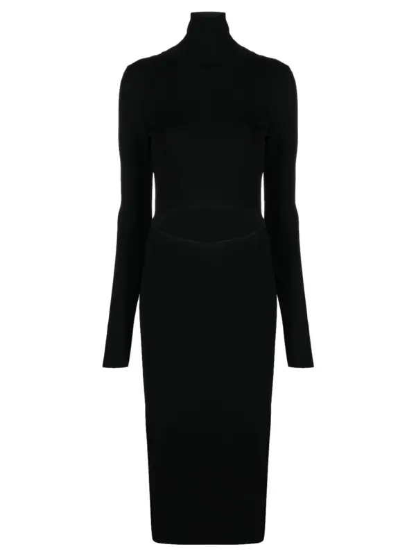 Gauge81 Suno Roll-neck Maxi Dress - Black