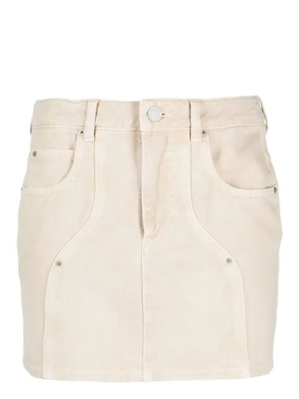 MARANT ETOILE Vesna Denim Mini Skirt - Neutrals