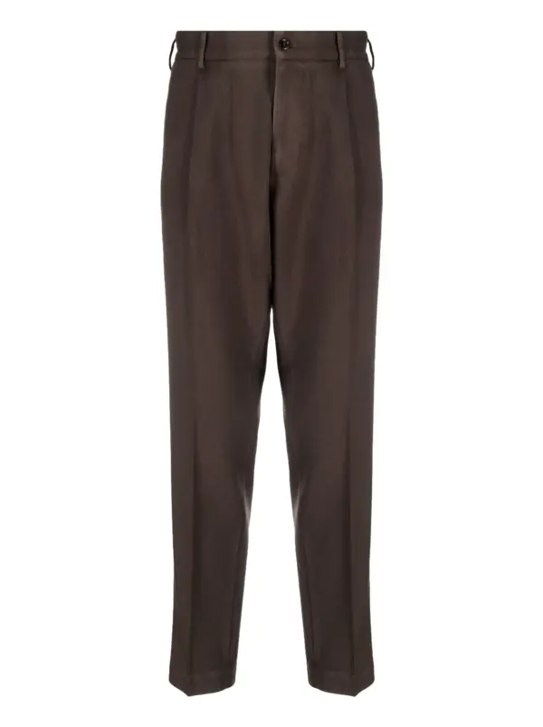 DELL'OGLIO Riccardo Mid-rise Trousers - Brown
