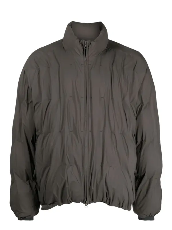 POST ARCHIVE FACTION Puffer Jacket With Decorative Stitching - Green