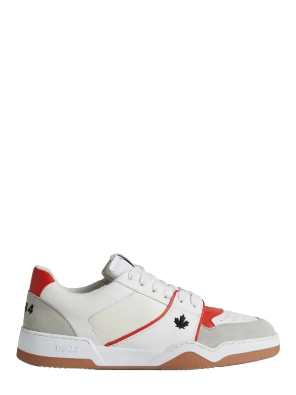 Dsquared2 Logo-embroidered Panelled Sneakers - White