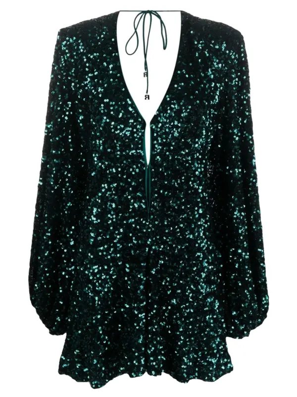 Remain Birger Christensen Sequin-embellished Mini Dress - Green