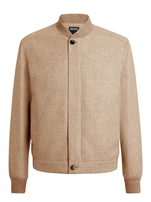 Zegna Oasi Cashmere Elements Bomber - Light Taupe