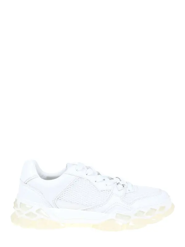 JIMMY CHOO Diamond Leather Sneakers - White