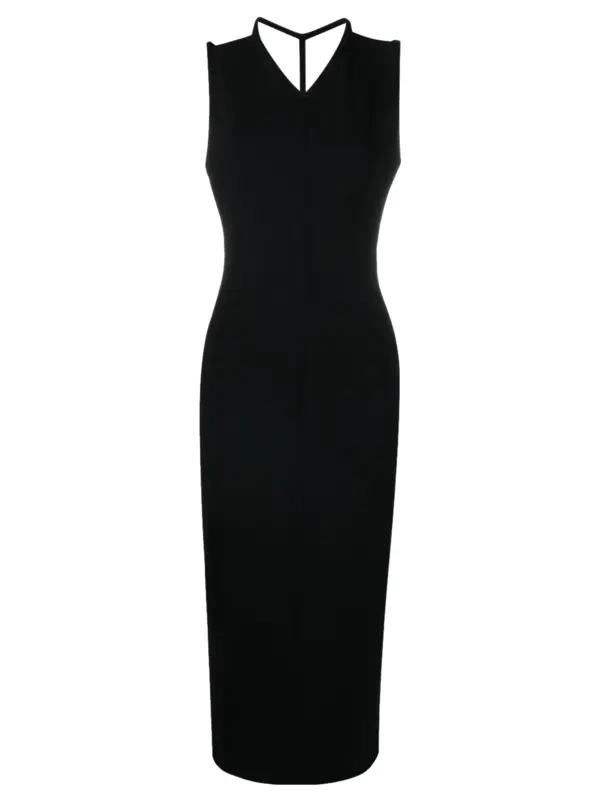 Khaite The Teri Midi Dress - Black