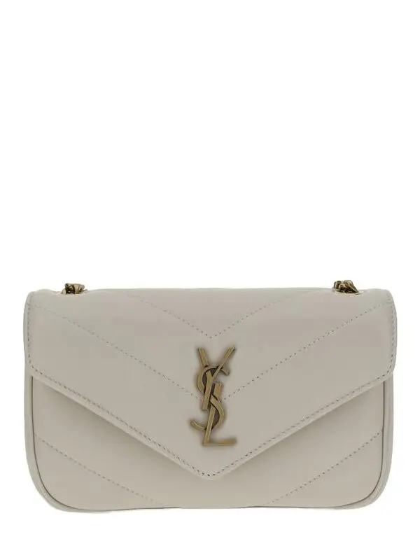 Saint Laurent Loulou Shoulder Bag - White