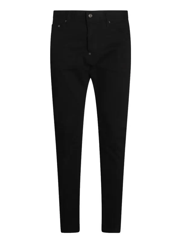 Dsquared2 Cotton Denim Skinny Jeans - Black