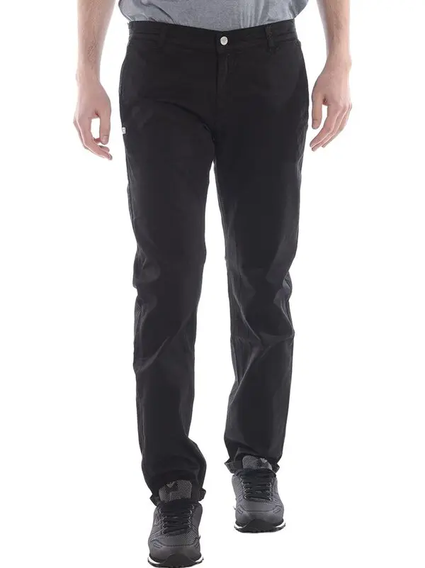 DANIELE ALESSANDRINI Cotton-blend Trousers - Black