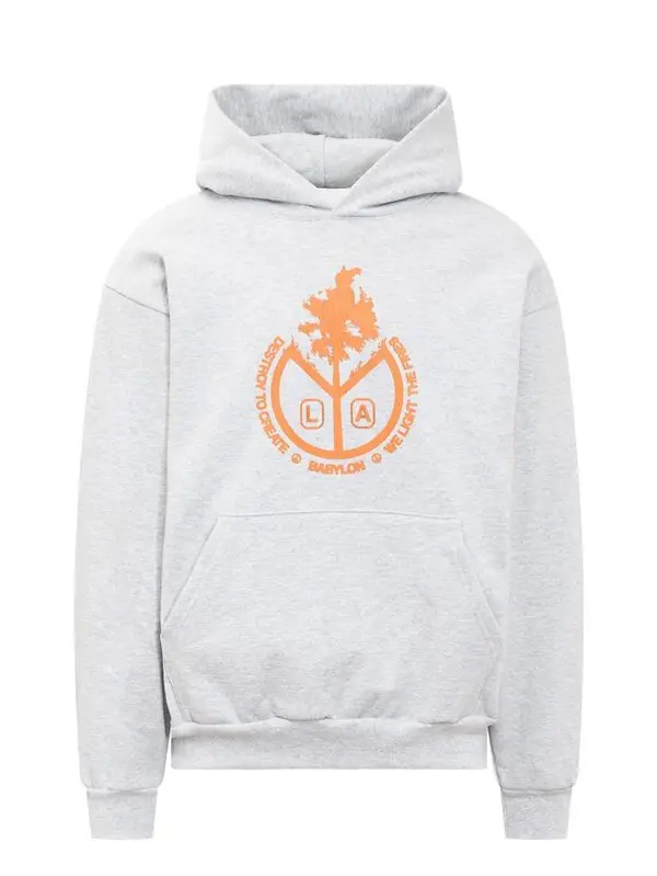 BABYLON Printed Long-sleeved Sweatshirt - Grey