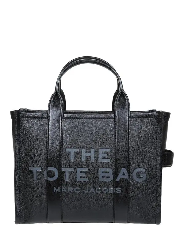 Marc Jacobs Leather Handbag With Adjustable Shoulder Strap - Black