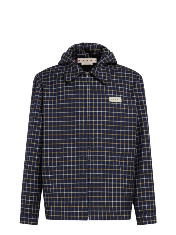 Marni Checked Hooded Jacket - Black