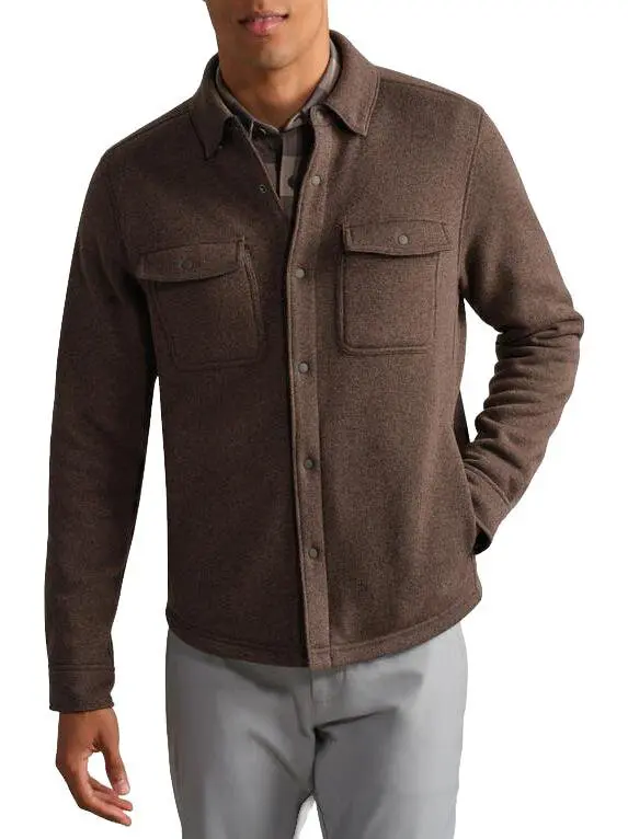 RHONE Fleece Shacket - Cafe Noir