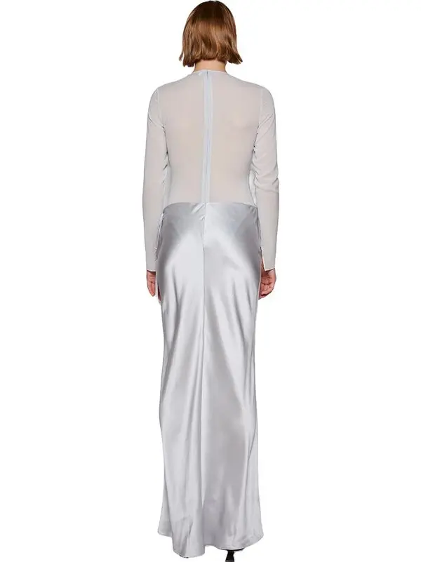 Christopher Esber Sheer Torso Dress - Silver