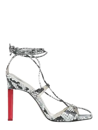 Attico Thong Heeled Sandals - White