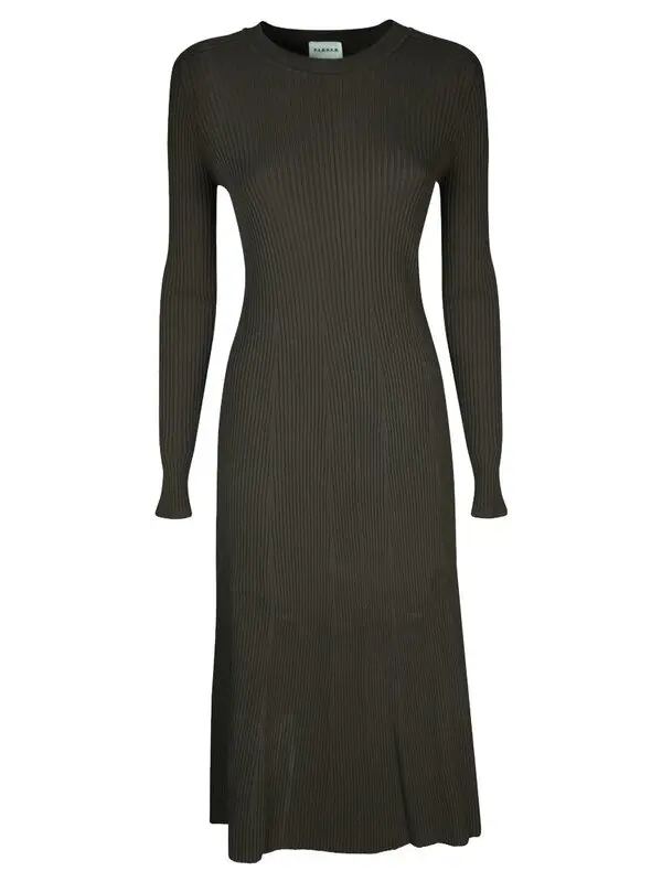 P.a.r.o.s.h Long Sleeve Midi Dress - Green
