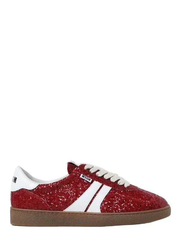 MSGM Glitter Sneakers - Red