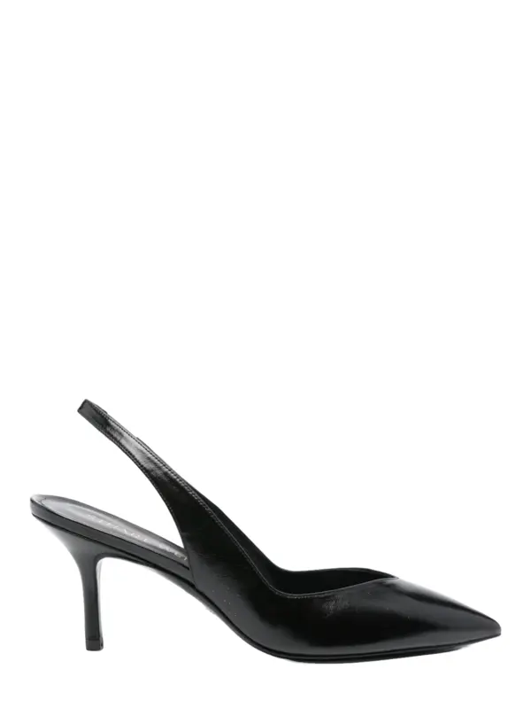 STUART WEITZMAN Slingback Leather Pumps - Black