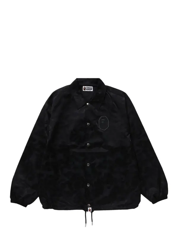 BAPE Tonal Solid Camo Coach Jacket - Black