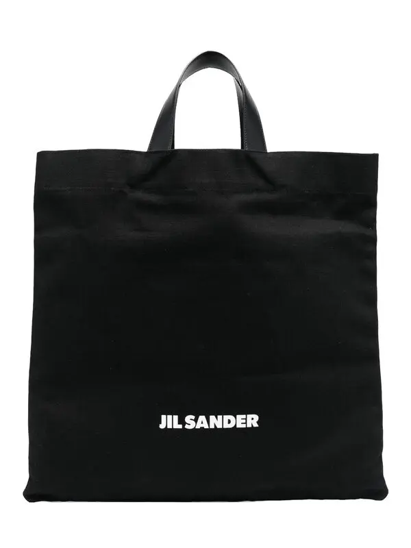 JIL SANDER Square Book Tote Bags - Black