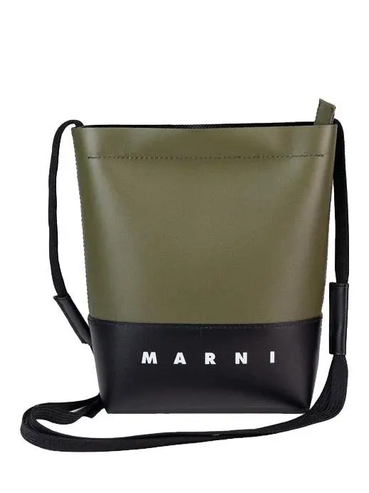 Marni Shoulder Bag - Deep Sage/black