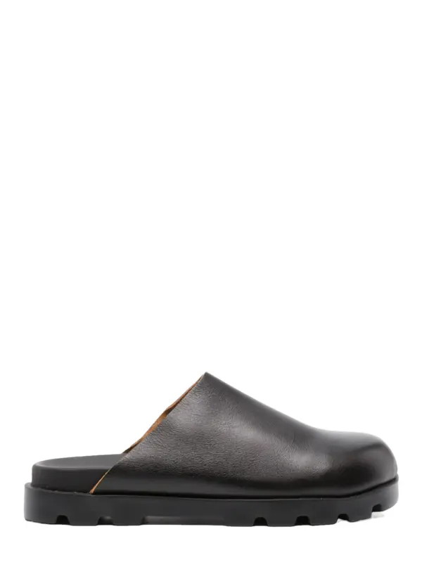 Camper Brutus Leather Mules - Black