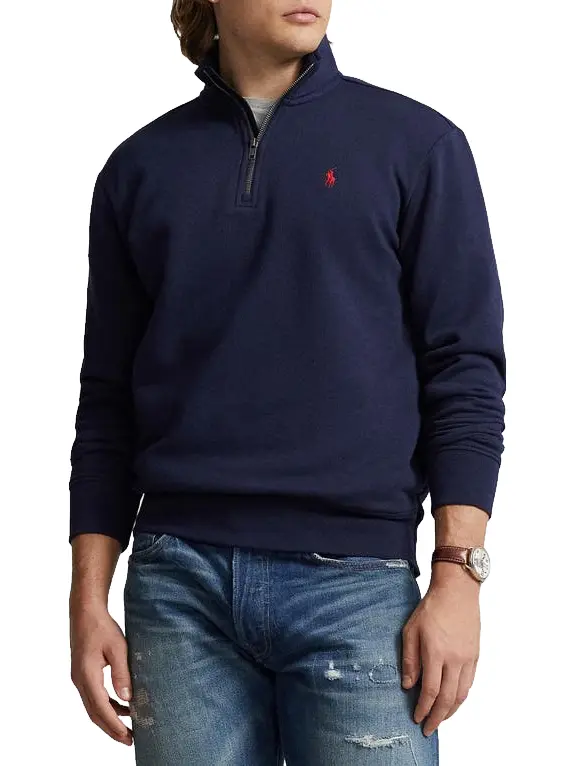 Ralph Lauren Quarter-zip Fleece Pullover - Cruise Navy