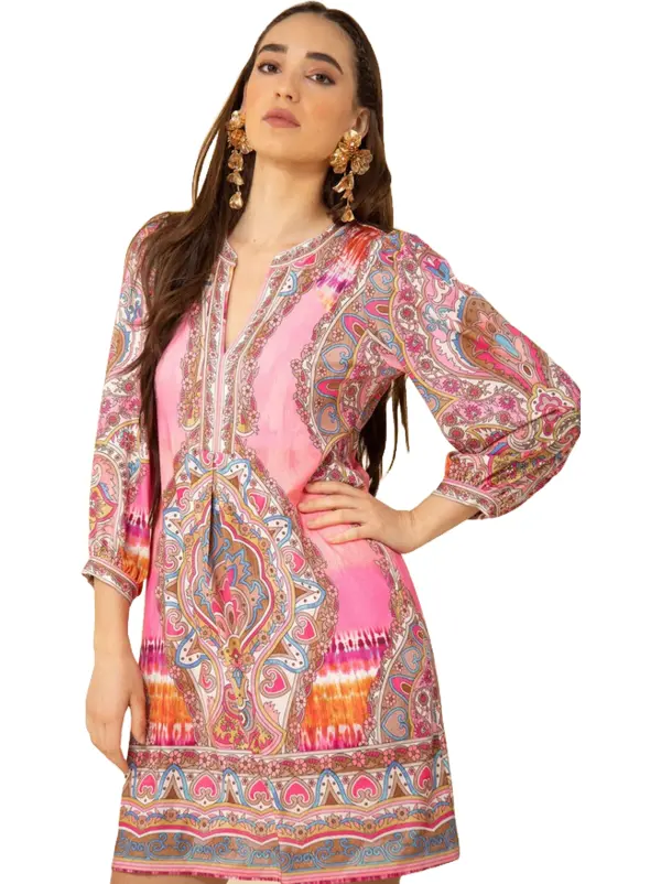 Hale Bob Gabriella Jersey Mini Dress - Pink