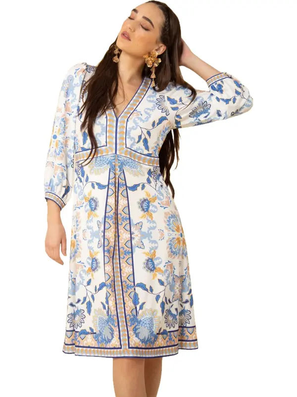 Hale Bob Genesis Jersey Dress - Neutral