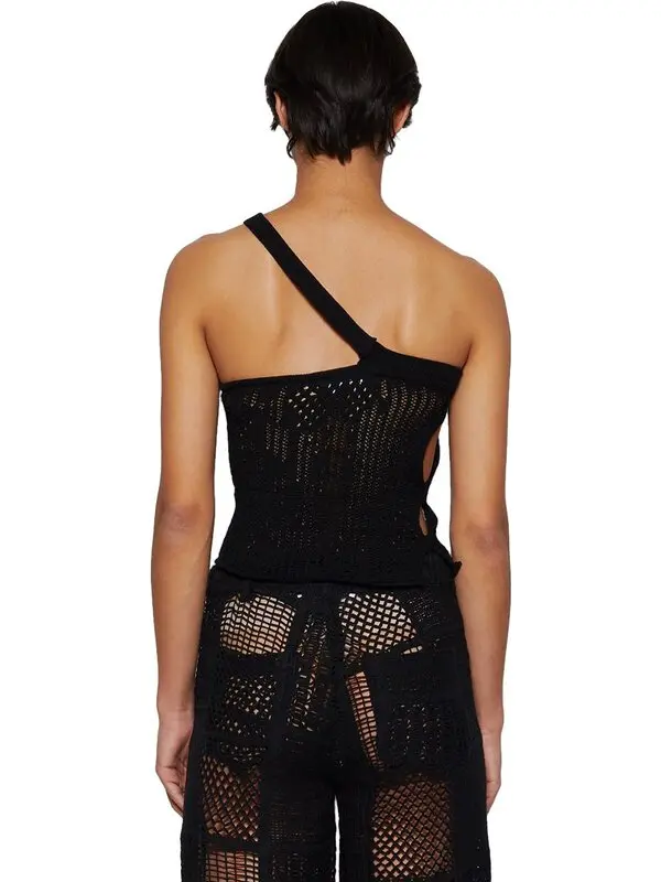 ROBERTA EINER Lasso Sheer Top - Black