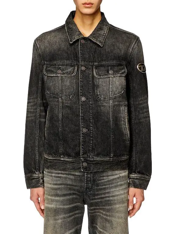 DIESEL® Barcy Denim Trucker Jacket - Black
