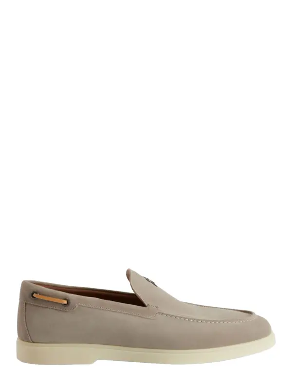 GIUSEPPE ZANOTTI Maui Logo-plaque Loafers - Neutrals