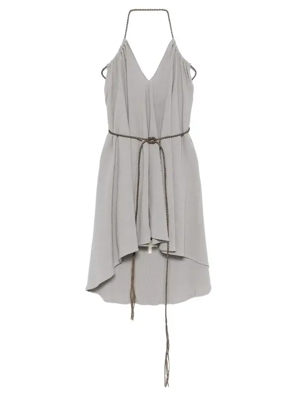 Caravana Sleeveless Dress With Open Back And Detachable Waist Strap - Grey
