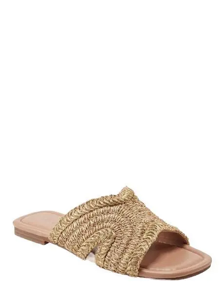 Marc Fisher Narda Raffia Slide Sandal - Gold 710