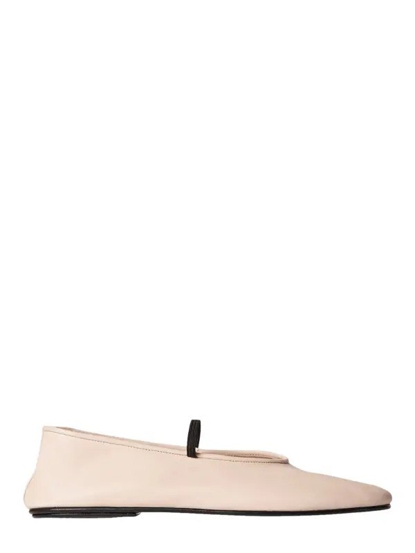 THE ROW Lambskin Band Ballerina Flats - Mlk Milk