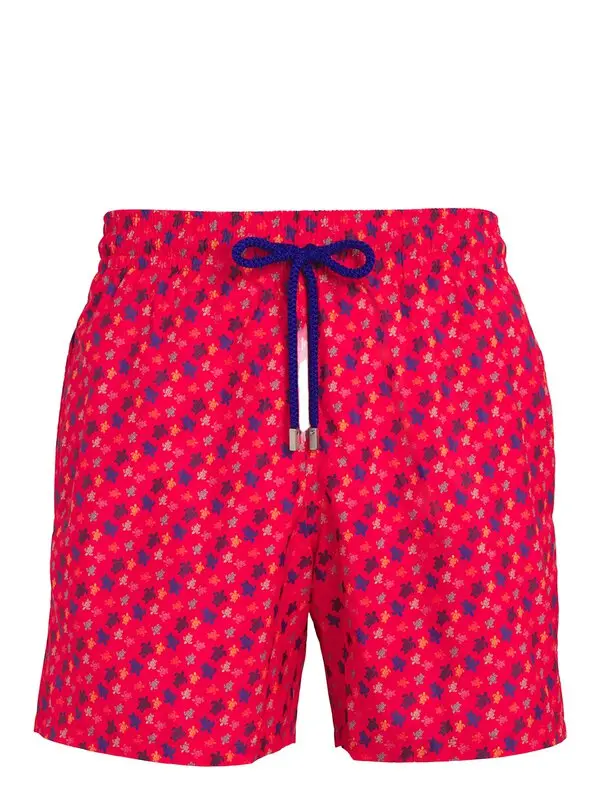 Vilebrequin Turtle Print Mahina Swim Shorts - Red