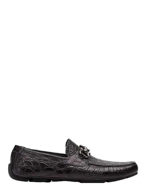 FERRAGAMO Driver With Gancini Ornament - Black