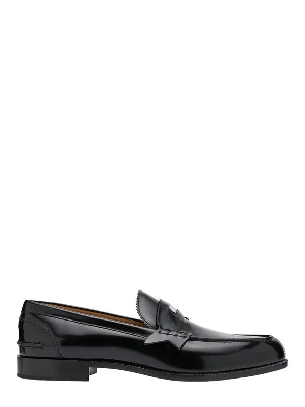 CHRISTIAN LOUBOUTIN Patent Leather Loafers - Black