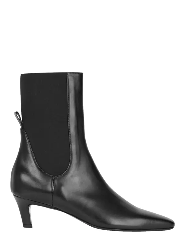 TOTÊME Leather Ankle Boots - Black