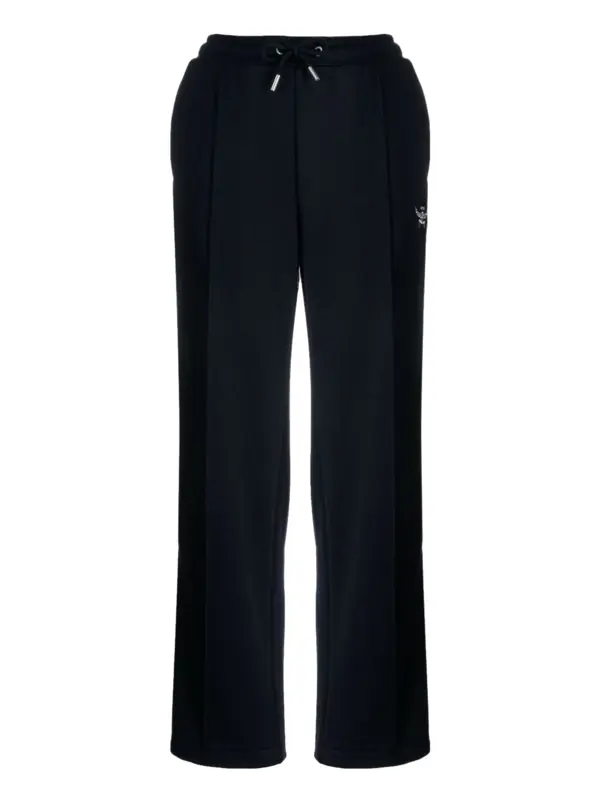 Mcm Essential Logo-embroidered Terry Track Pants - Blue