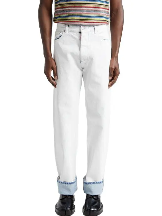 MAISON MARGIELA Bianchetto Hand-painted Denim Jeans - White Paint